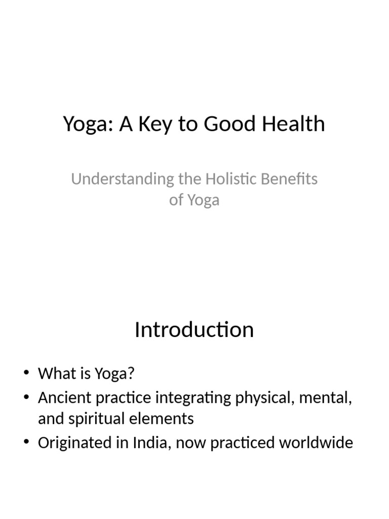Yoga: A Path to Good Health | PDF