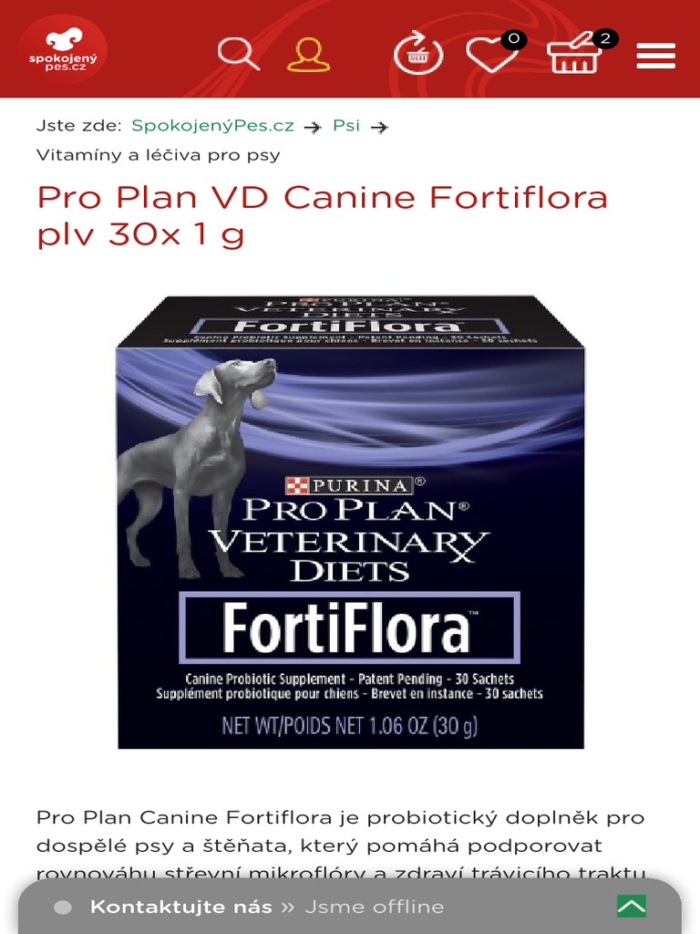 Pro Plan VD Canine Fortiflora PLV 30x 1 G SpokojenyPes - CZ | PDF