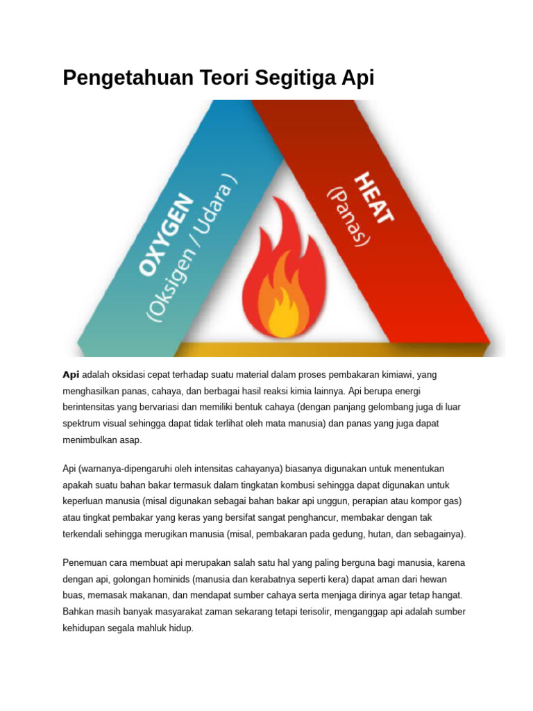 Pengetahuan Teori Segitiga Api | PDF | Filsafat | Teknologi & Rekayasa