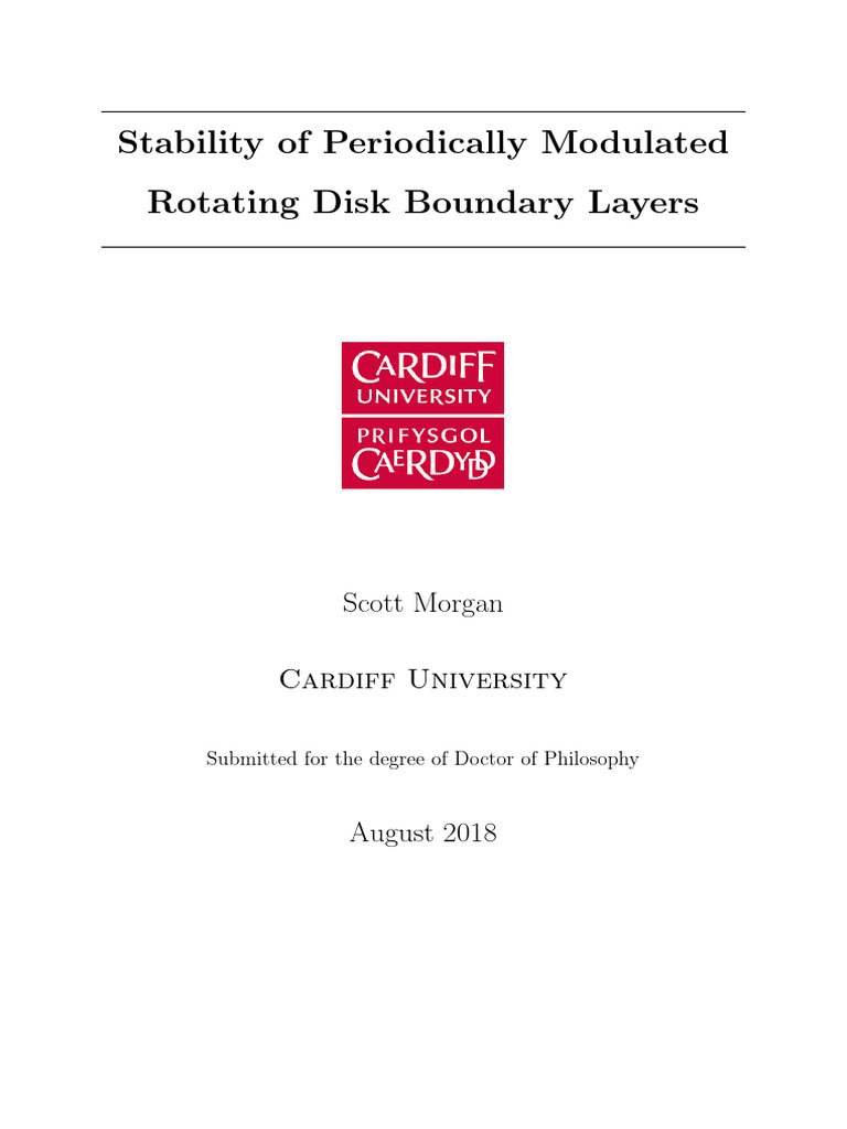 2018 - Scott Morgan - Stability of Periodically Modulated Rotating Disk ...