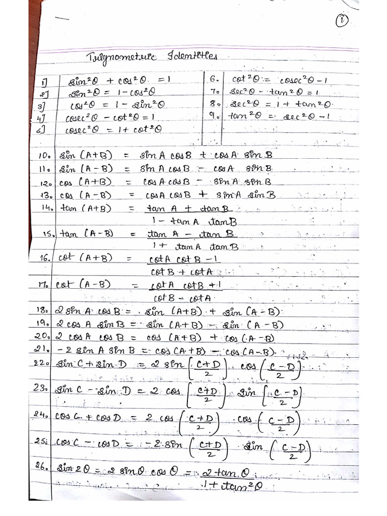 Trigonometric Identities | PDF