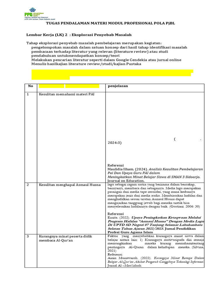 LK 2 Tugas PJBL Profesional 2024 | PDF