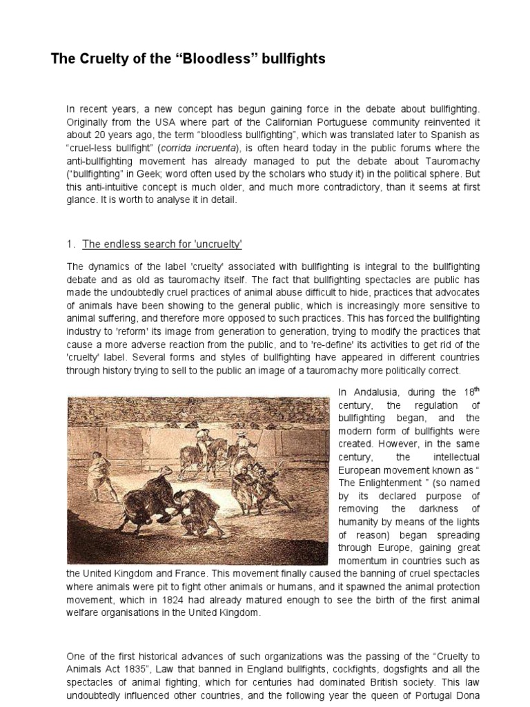 The Cruelty of The Bloodless Bullfights | PDF | Bullfighting | Cruelty ...