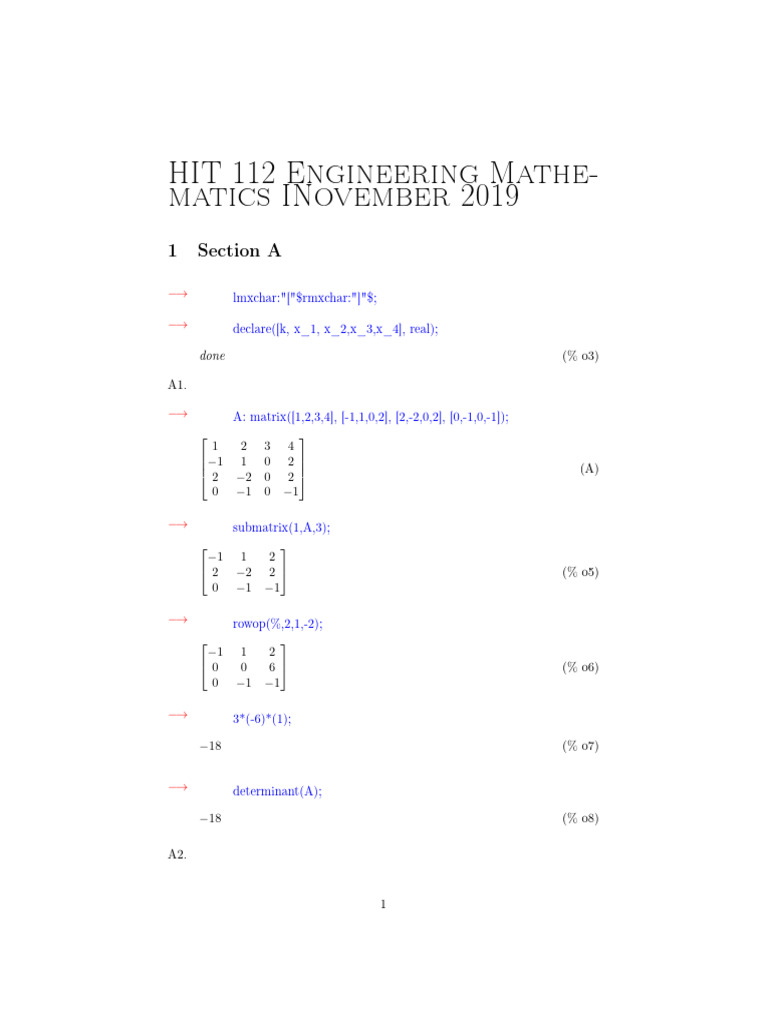 HIT112 2019 ExamSol | PDF | Functional Analysis | Operator Theory