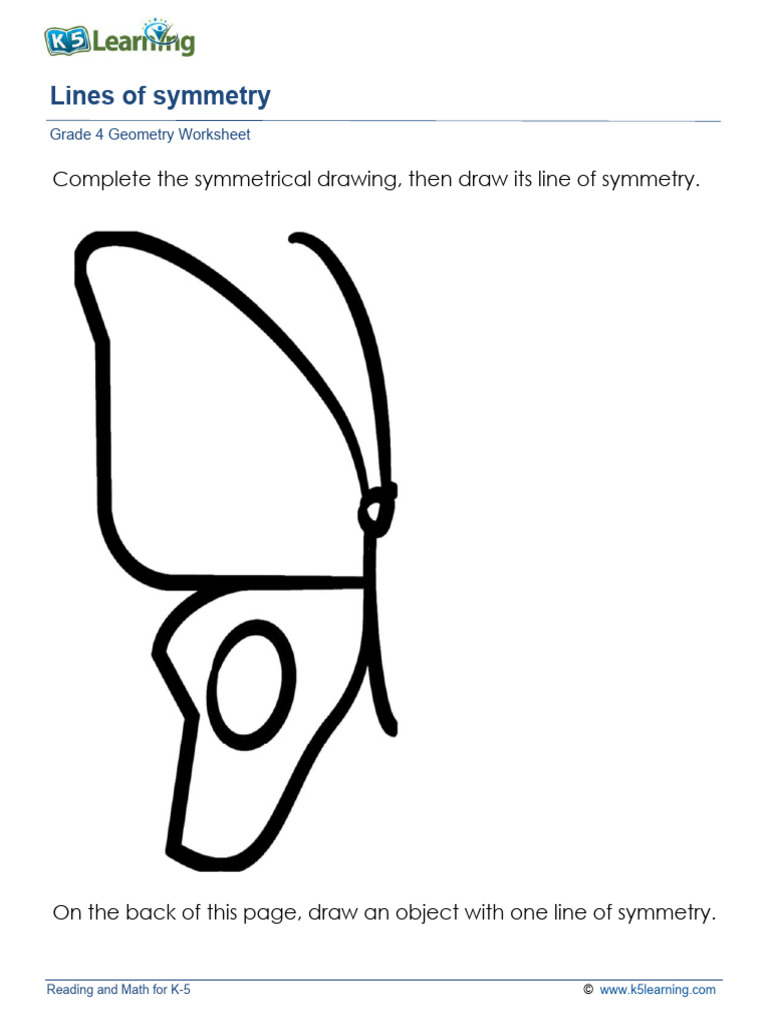 Grade 4 Geometry Symmetry Worksheet | PDF