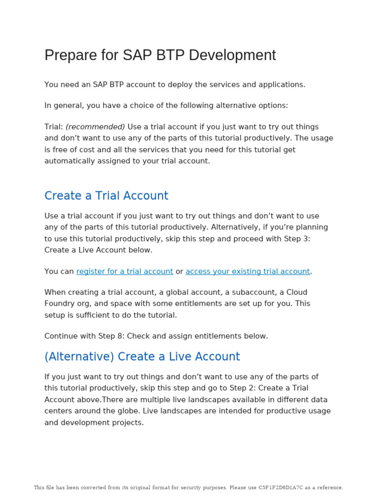 Prepare For SAP BTP Development | PDF | Command Line Interface | Shell (Computing)