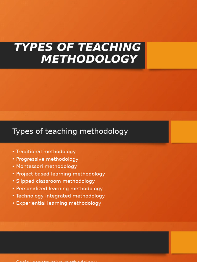 Types of Teaching Methodology | PDF | Self-Improvement