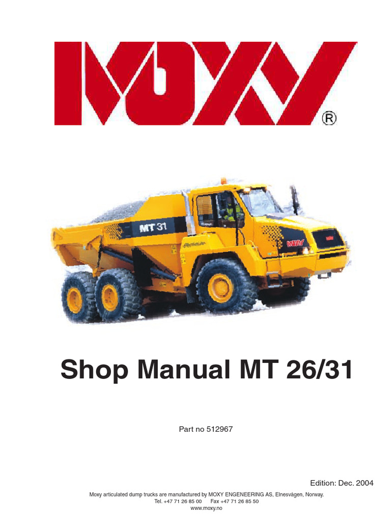Moxy MT 31-1-400 | PDF | Screw | Bearing (Mechanical)