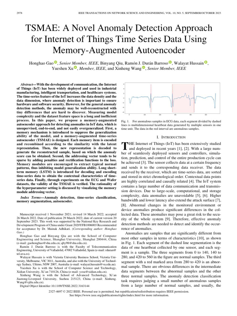A Novel Anomaly Detection Approach For Internet Of Things Time Series Data Pdf Data