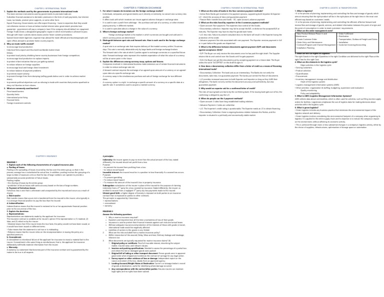 esp 1 | PDF | Insurance | Exports