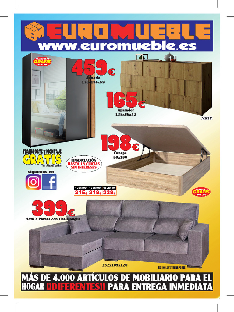 Folleto Euromueble Oct Nov 2024 | PDF | Colchón | Implementos nacionales