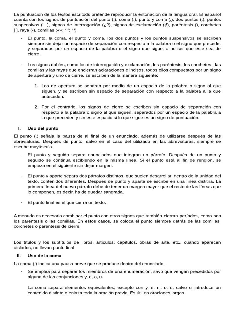 Capítulo 5 Ortografía | PDF | Coma | Comillas