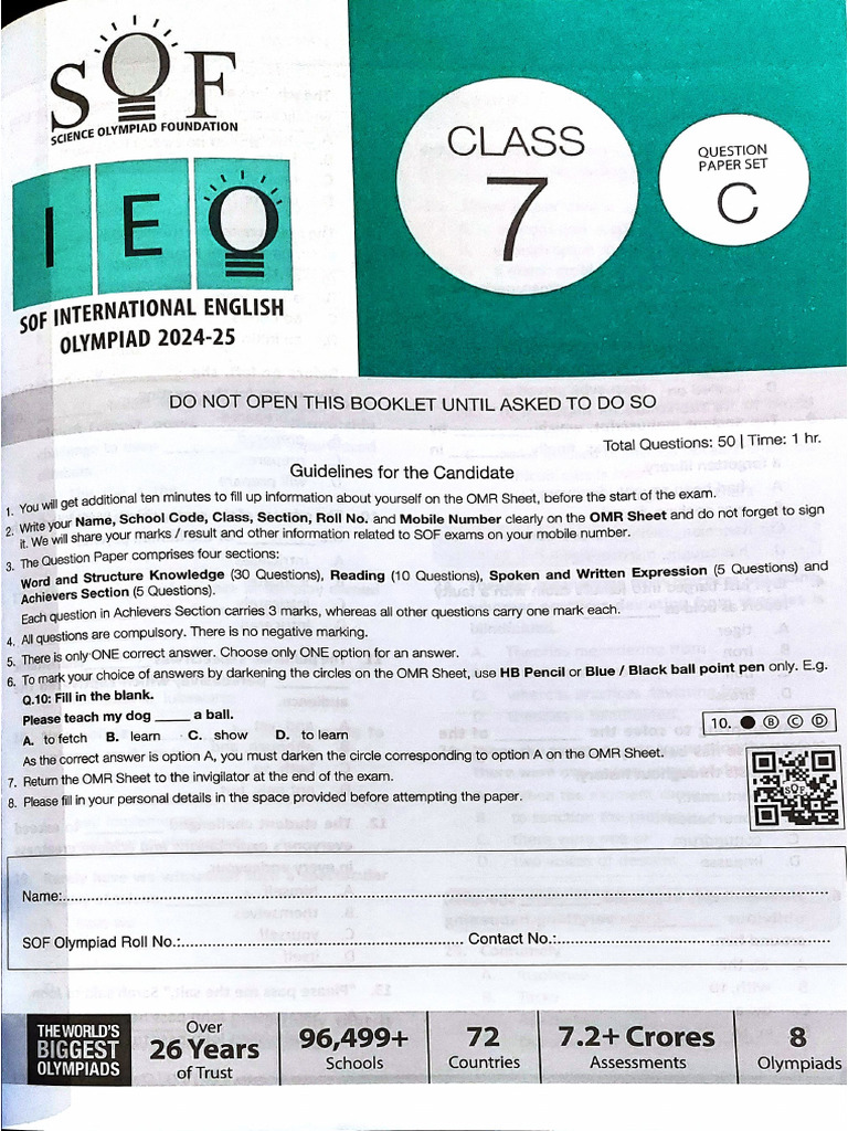 Class - 7 Practice Module | PDF