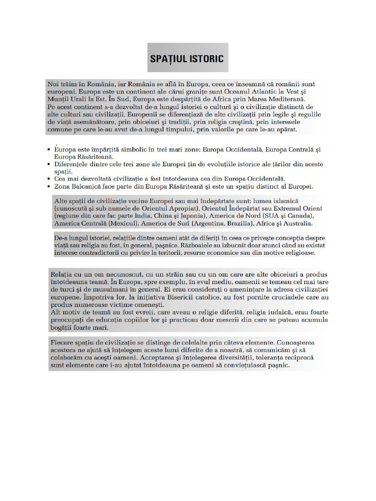 Spatiul Istoric 4 | PDF