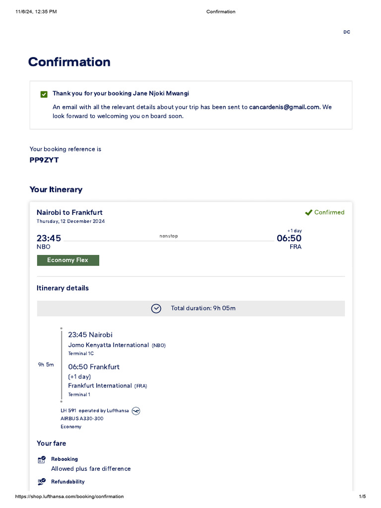 Flight Ticket ready to print | PDF | Aviation