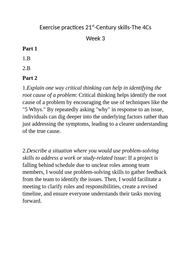 Exercise Practices 21st Week 3 | PDF | Business