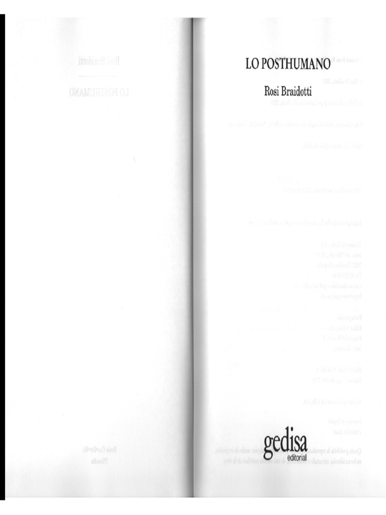 BRAIDOTTI - Lo-Posthumano | PDF