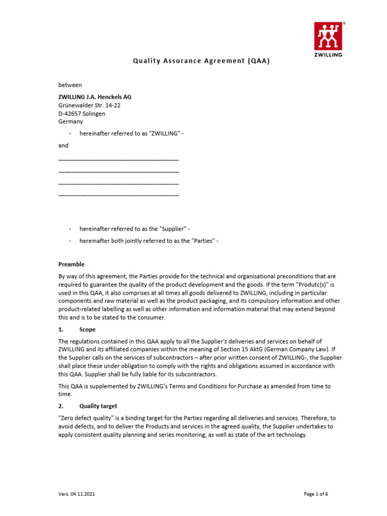 Template QAA en | PDF | Audit | Specification (Technical Standard)