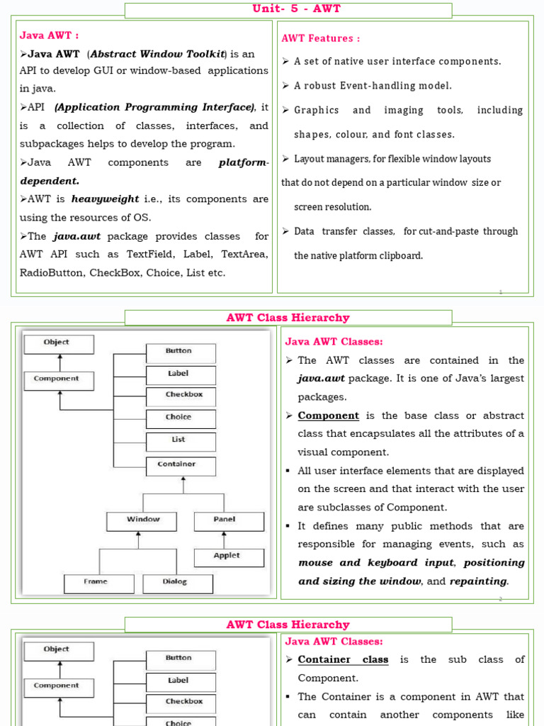 UNIT-5 OOP Lecture Notes | PDF | Class (Computer Programming) | Window ... UNIT-5 OOP Lecture Notes | PDF | Class (Computer Programming) | Window ...