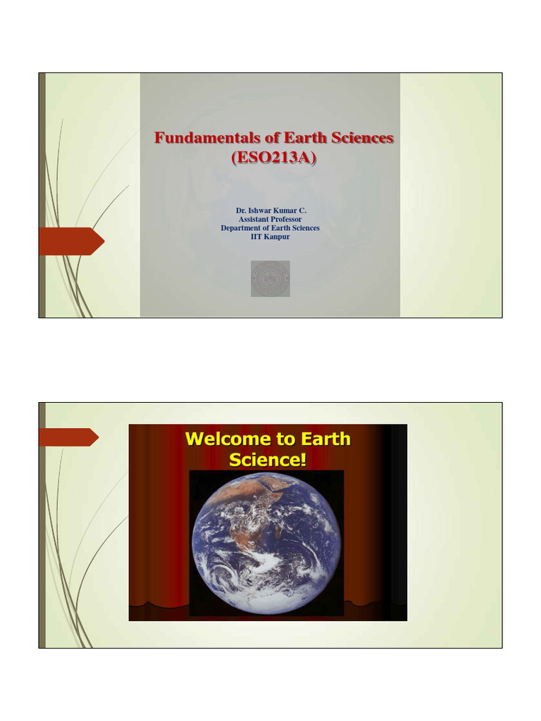 1-Introduction and Branches of Earth Sciences | PDF | Geology | Earth Sciences