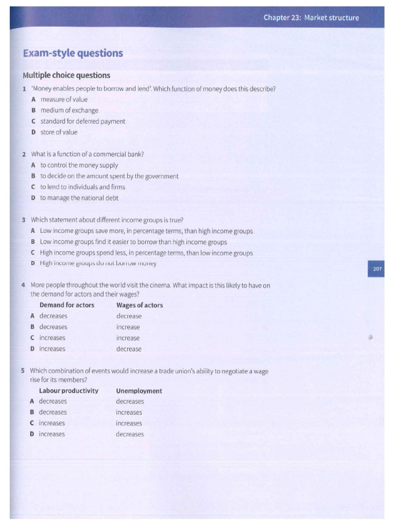 Igcse Econ Section 3 Exam Style Qs Pdf