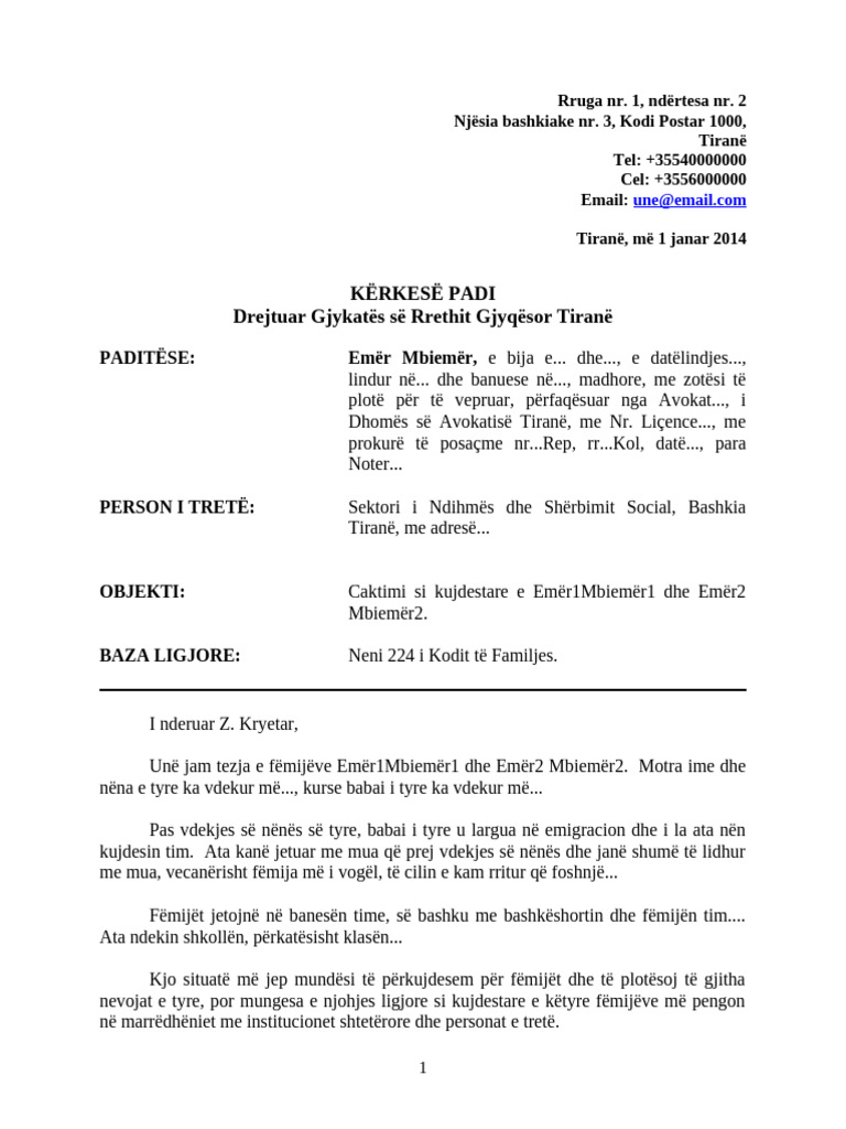 Kerkese Caktim Kujdestari | PDF