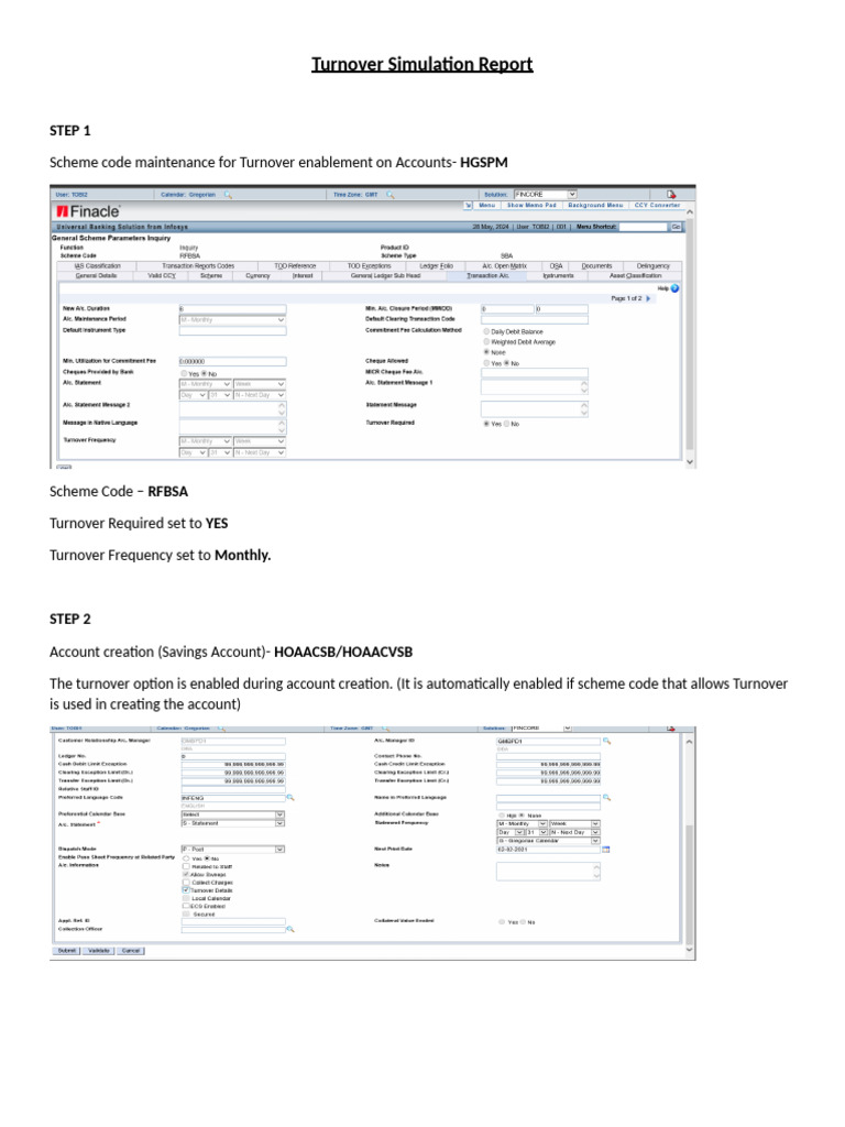 Turnover Simulation Report | PDF