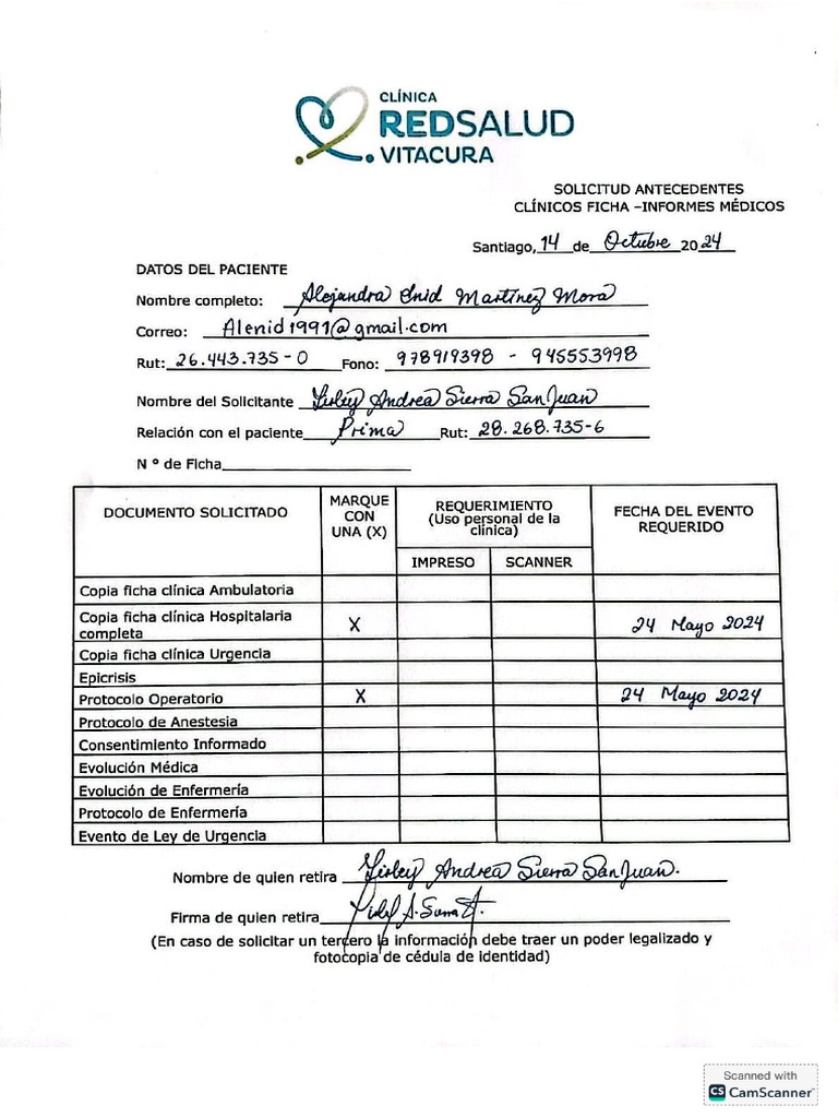 Solicitud Protocolo Operatorio | PDF