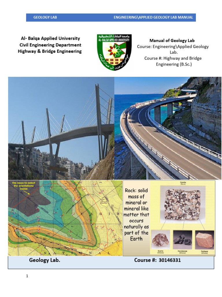 Engineering Geology Lab Manual | PDF | Rock (Geology) | Minerals