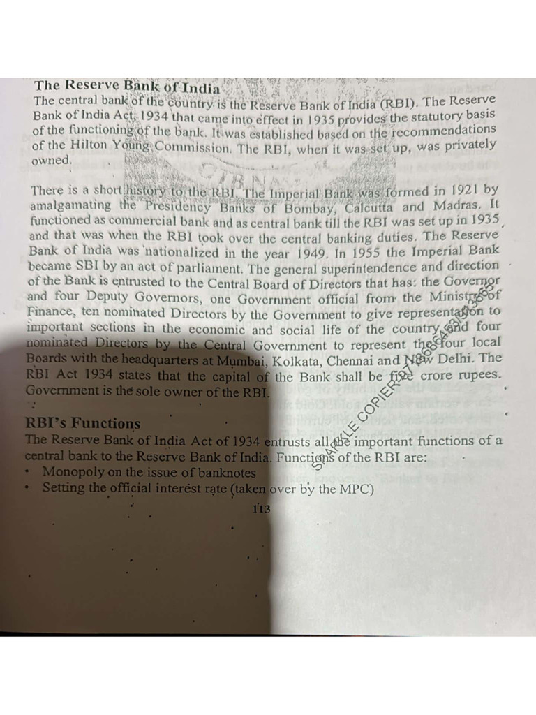 RBI Economics | PDF
