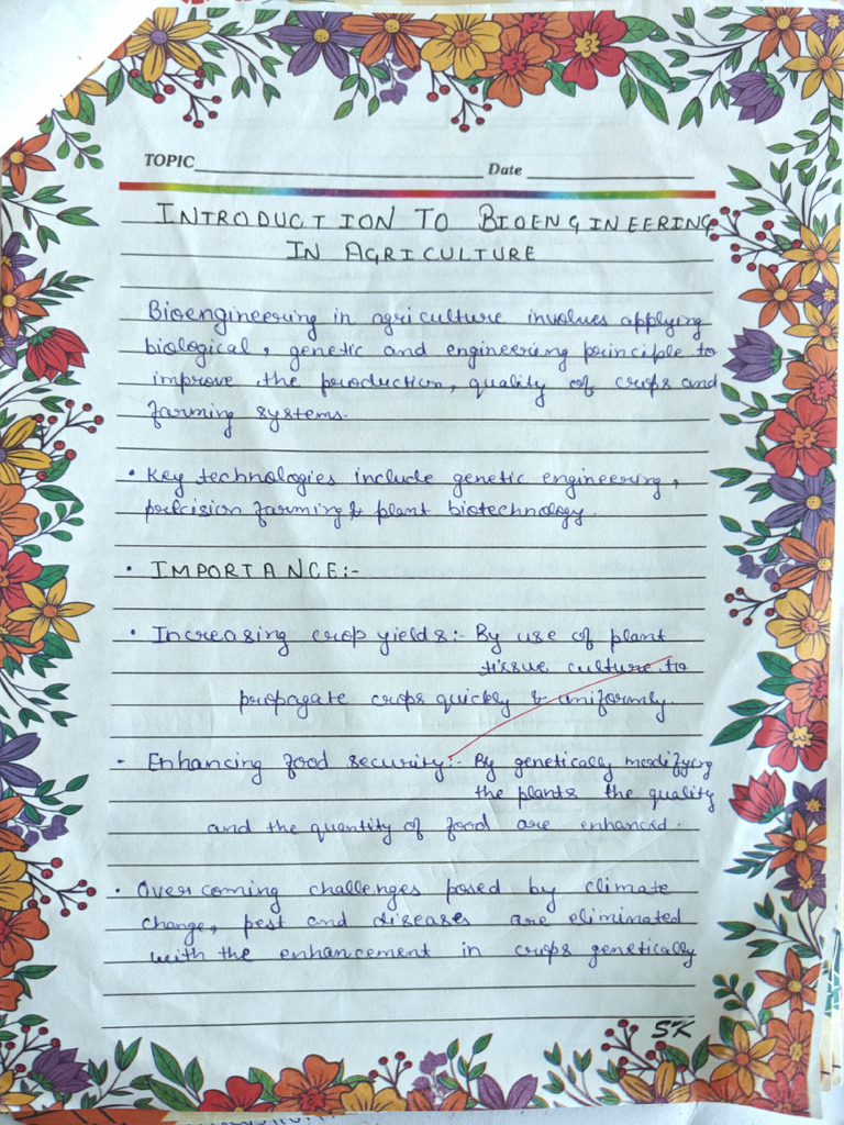 Bioengineering Introduction and Current Status in Agriculture | PDF