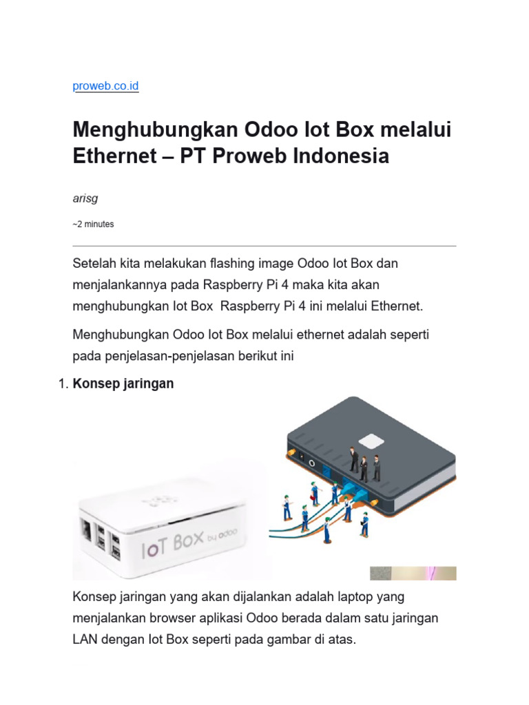 Menghubungkan Odoo IoT Box via Ethernet | PDF | Komputer | Teknologi ...