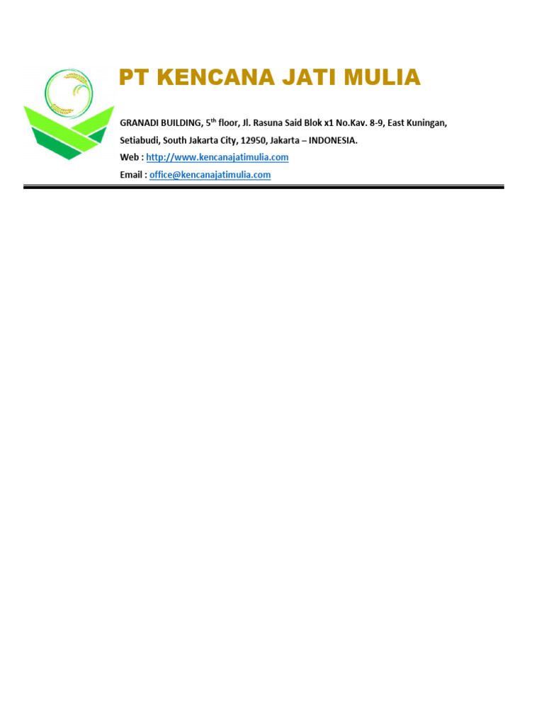 PT Kencana Jati Mulia (Kop Surat) | PDF