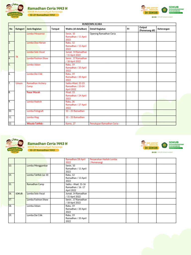Ramadhan Ceria | PDF