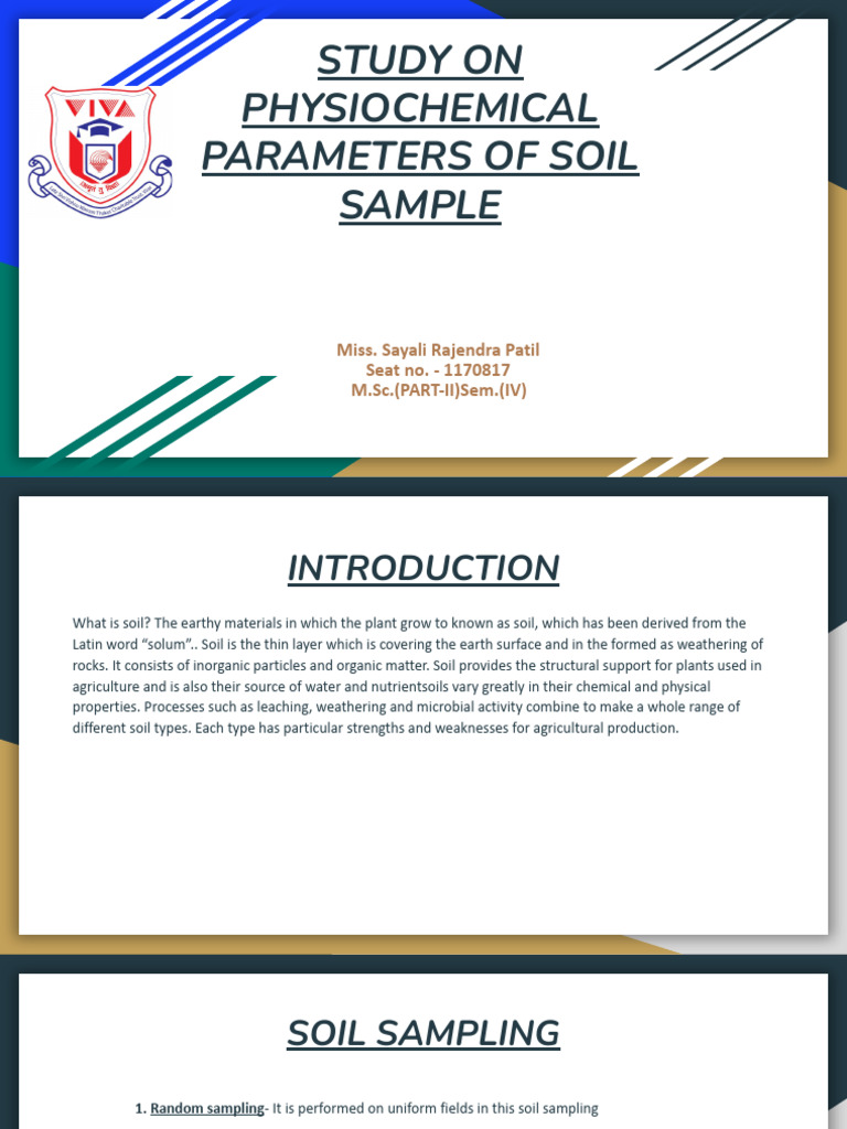Study On Physiological Parameters of Soil Sample-1 | PDF | Soil | Ph