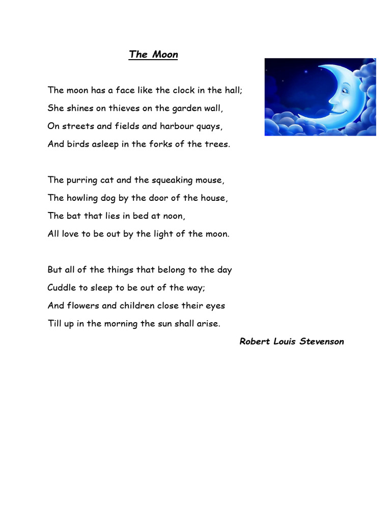 Lit 7.4 Year 7 The Moon Poem | PDF | Art