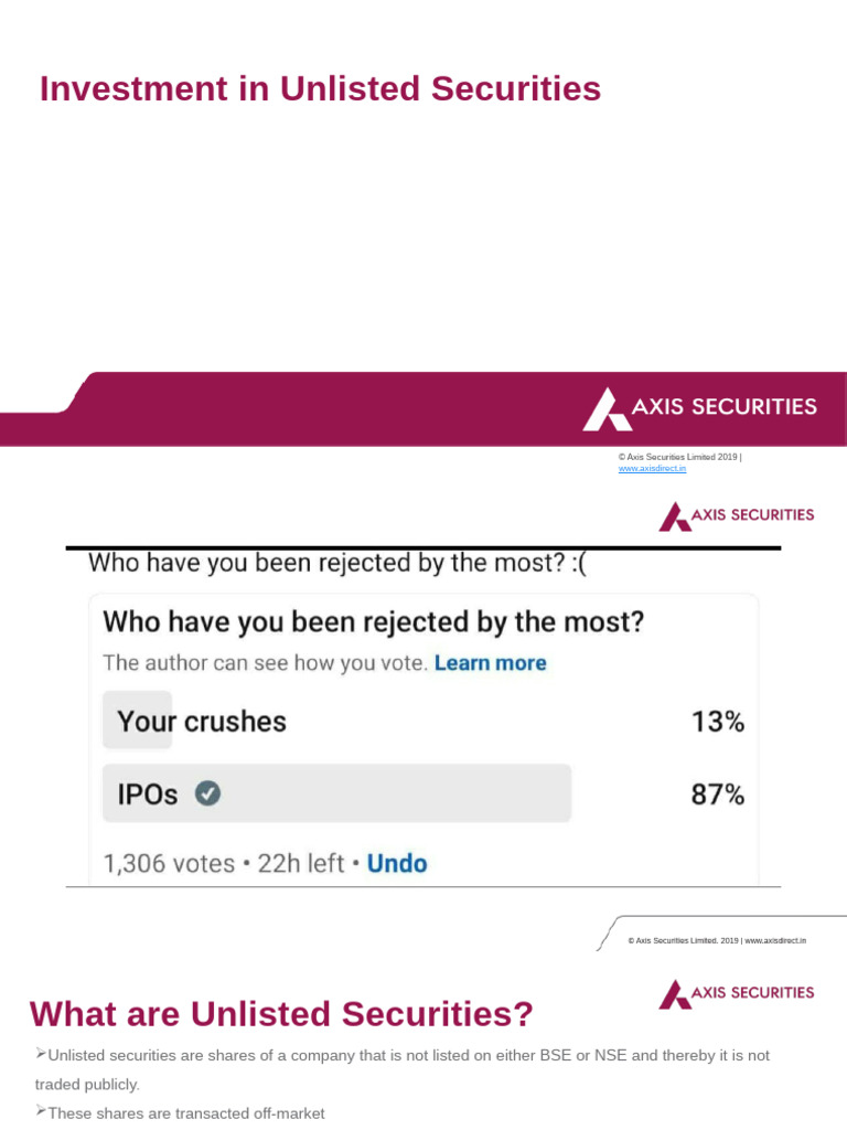Unlisted Securities Product Customers | PDF | Initial Public Offering ...