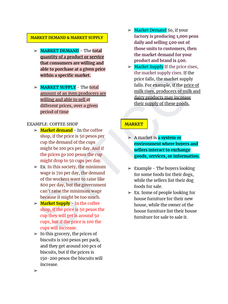 Eco Midterm Rev Ae | PDF | Supply (Economics) | Demand