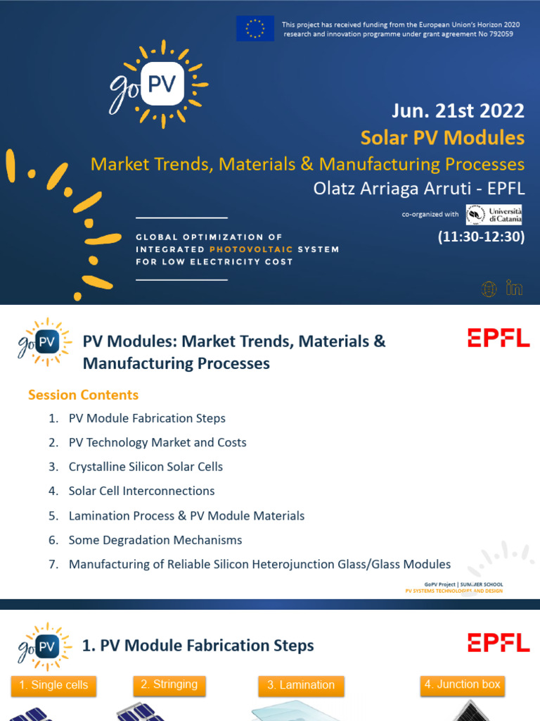 GoPV-SummerSchool Session2 EPFL 2 | PDF | Photovoltaics | Solar Cell