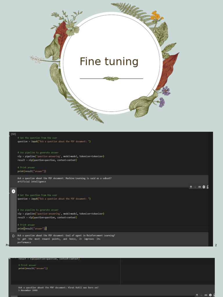 Fine Tuning | PDF