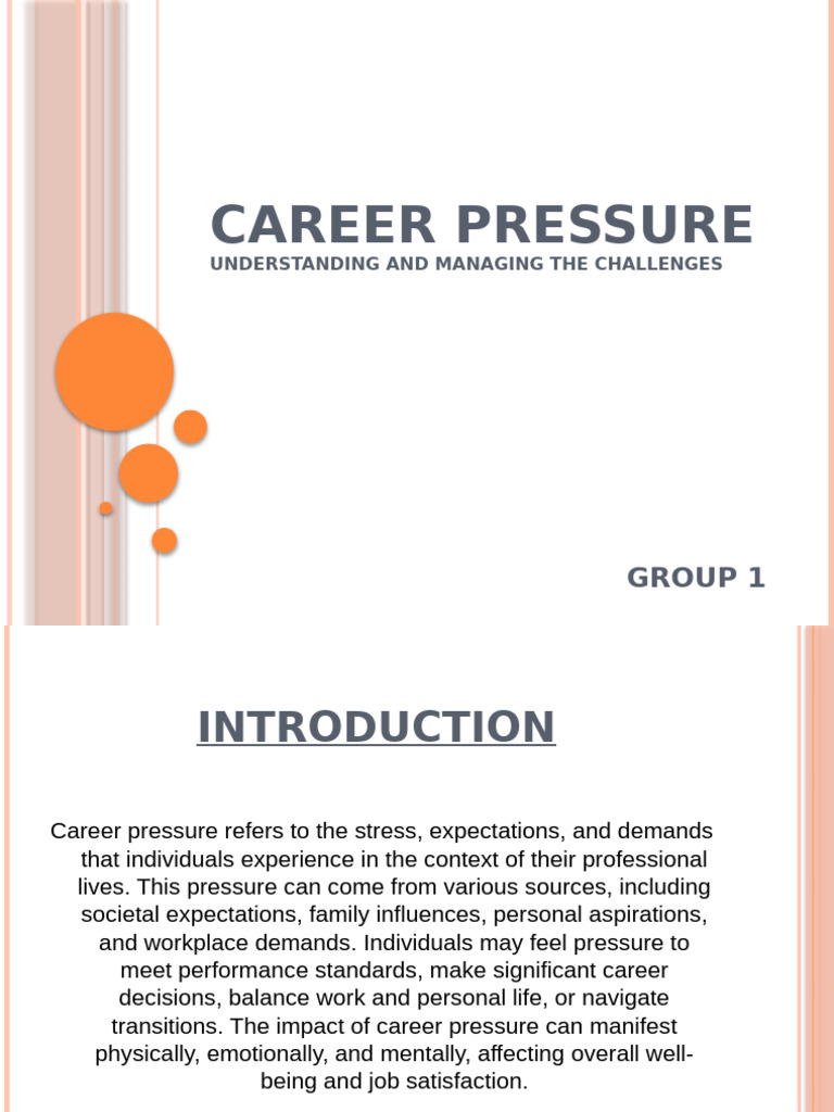Career Pressure | PDF | Relaxation (Psychology) | Mental Health