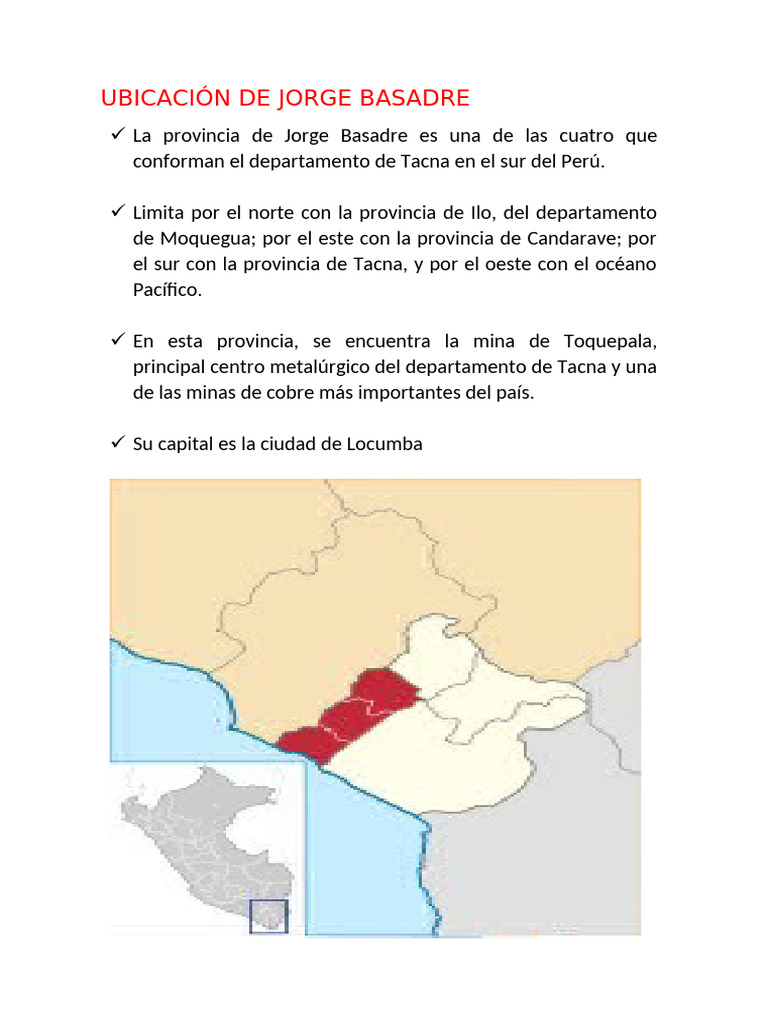 Ubicación de Jorge Basadre | PDF