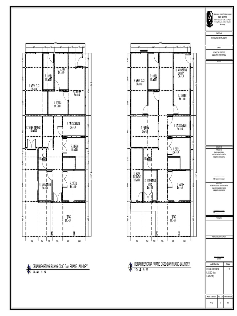 Denah Rencana R.laundry Dan CSSD | PDF