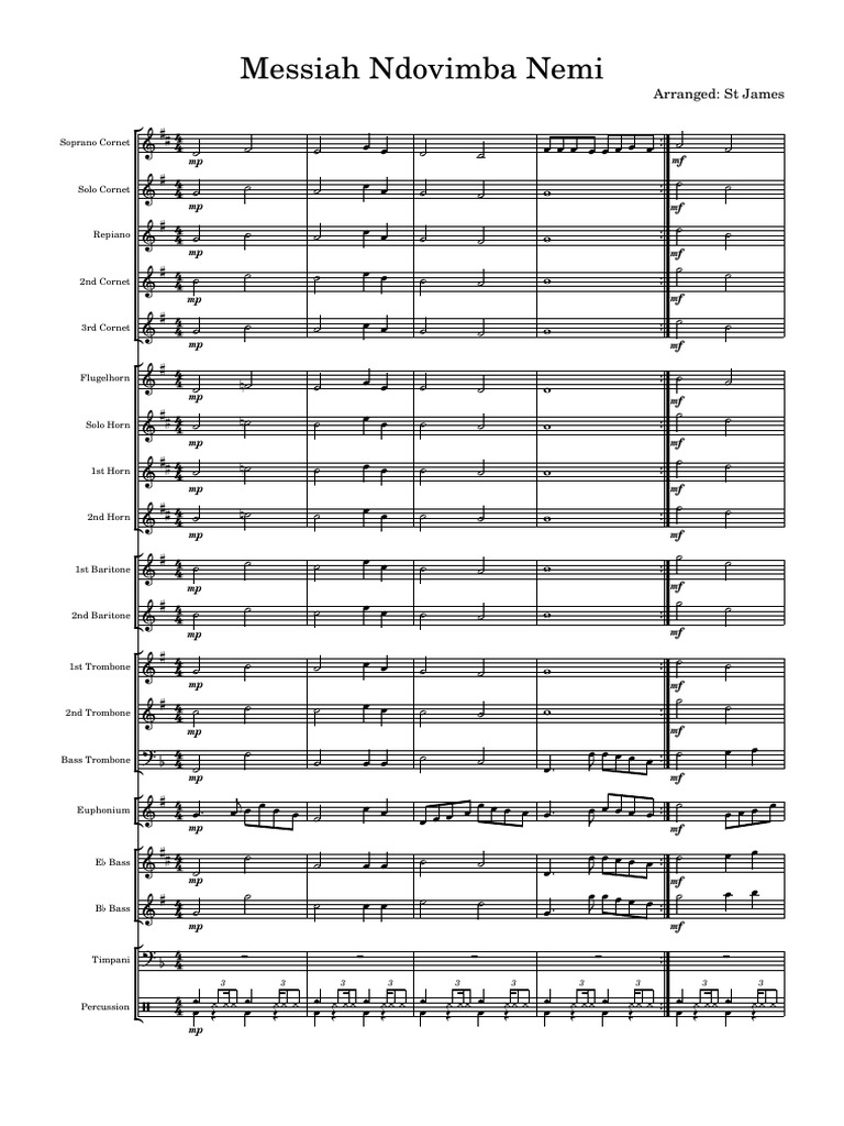 Messiah Ndovimba Nemi | PDF | Elementary Organology | Marching Bands