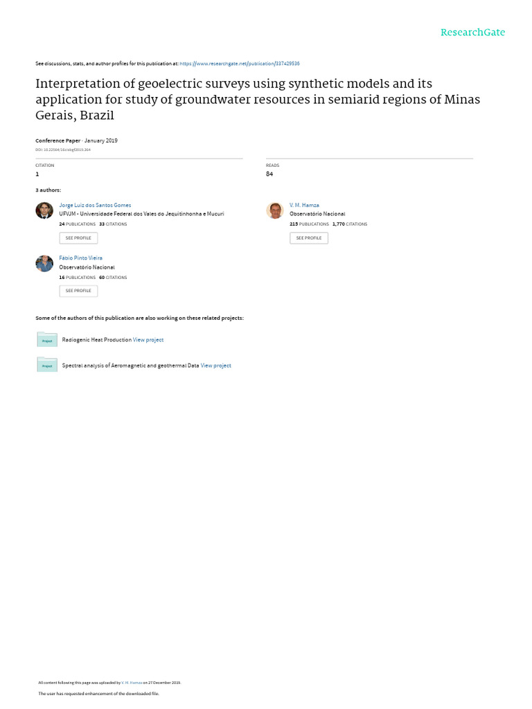 Interpretation of Geoelectric Surveys Using Synthe | PDF | Hydrogeology ...
