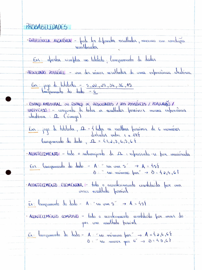 Probabilidades e OTD | PDF
