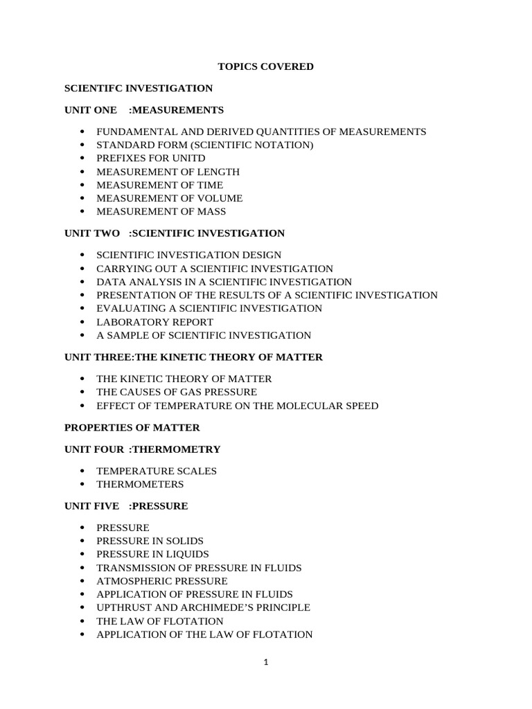 Physics Form 3 | PDF | Gases | Celsius
