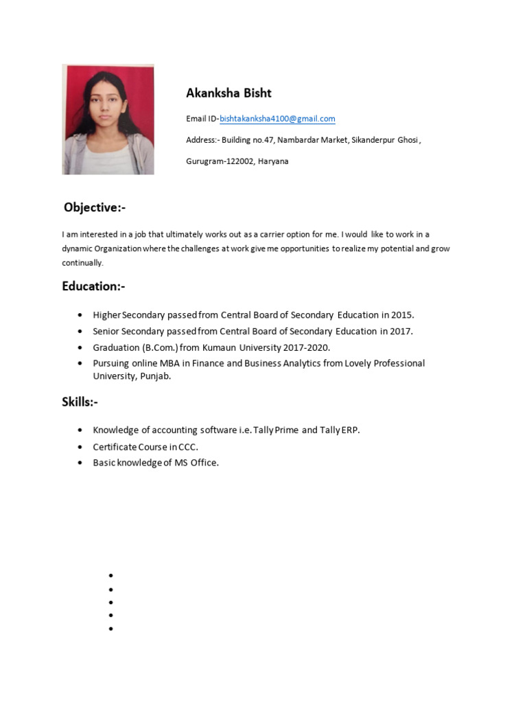Akanksha Updated CV-1 | PDF | Business
