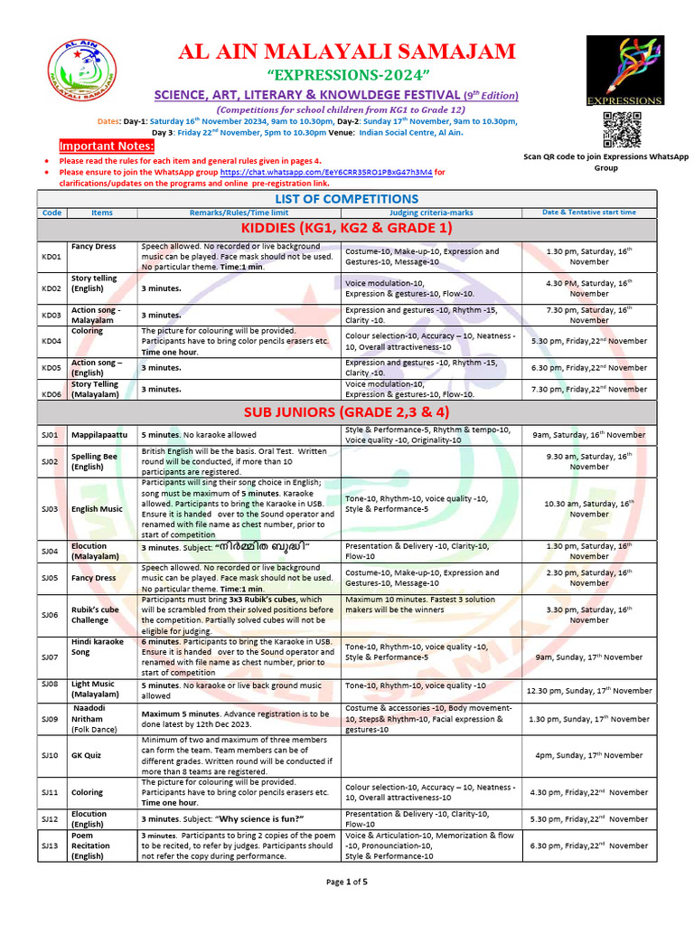 Expressions 2024 Program Schedule | PDF
