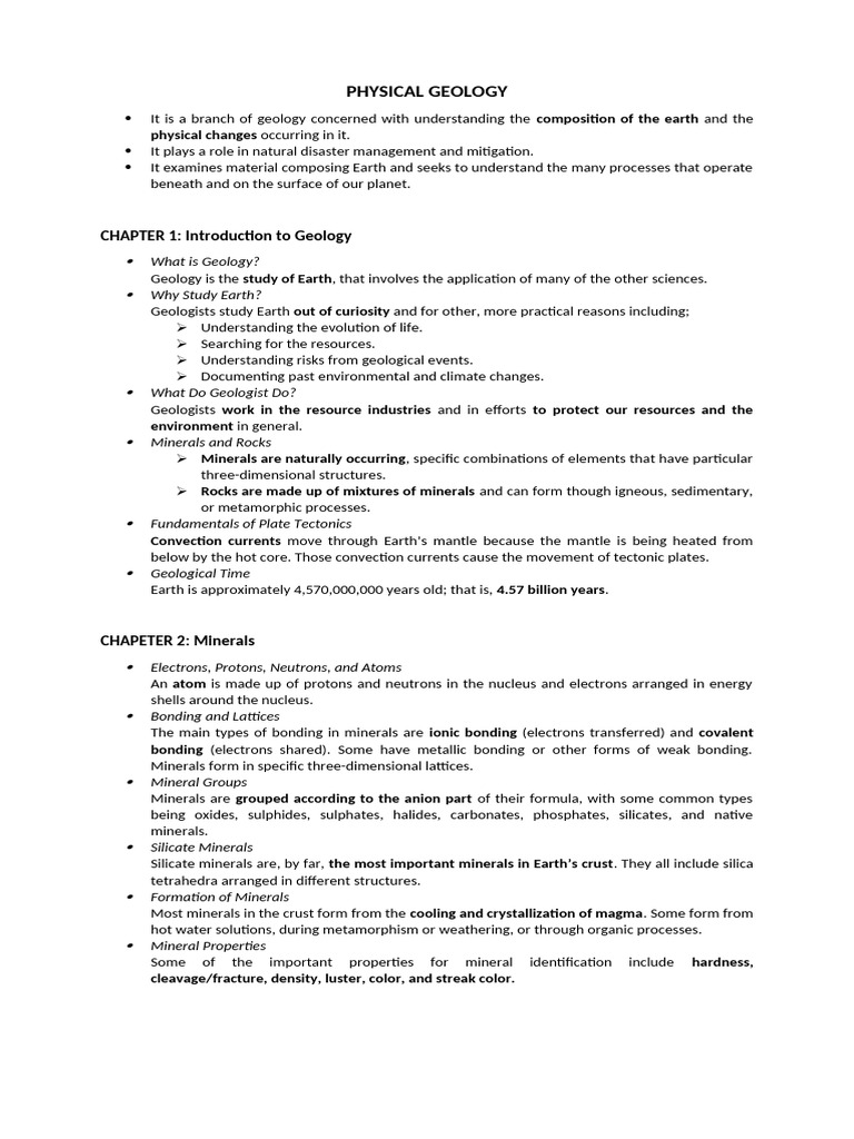 PHYSICAL GEOLOGY (Intro-Volcanism) | PDF | Volcano | Geology